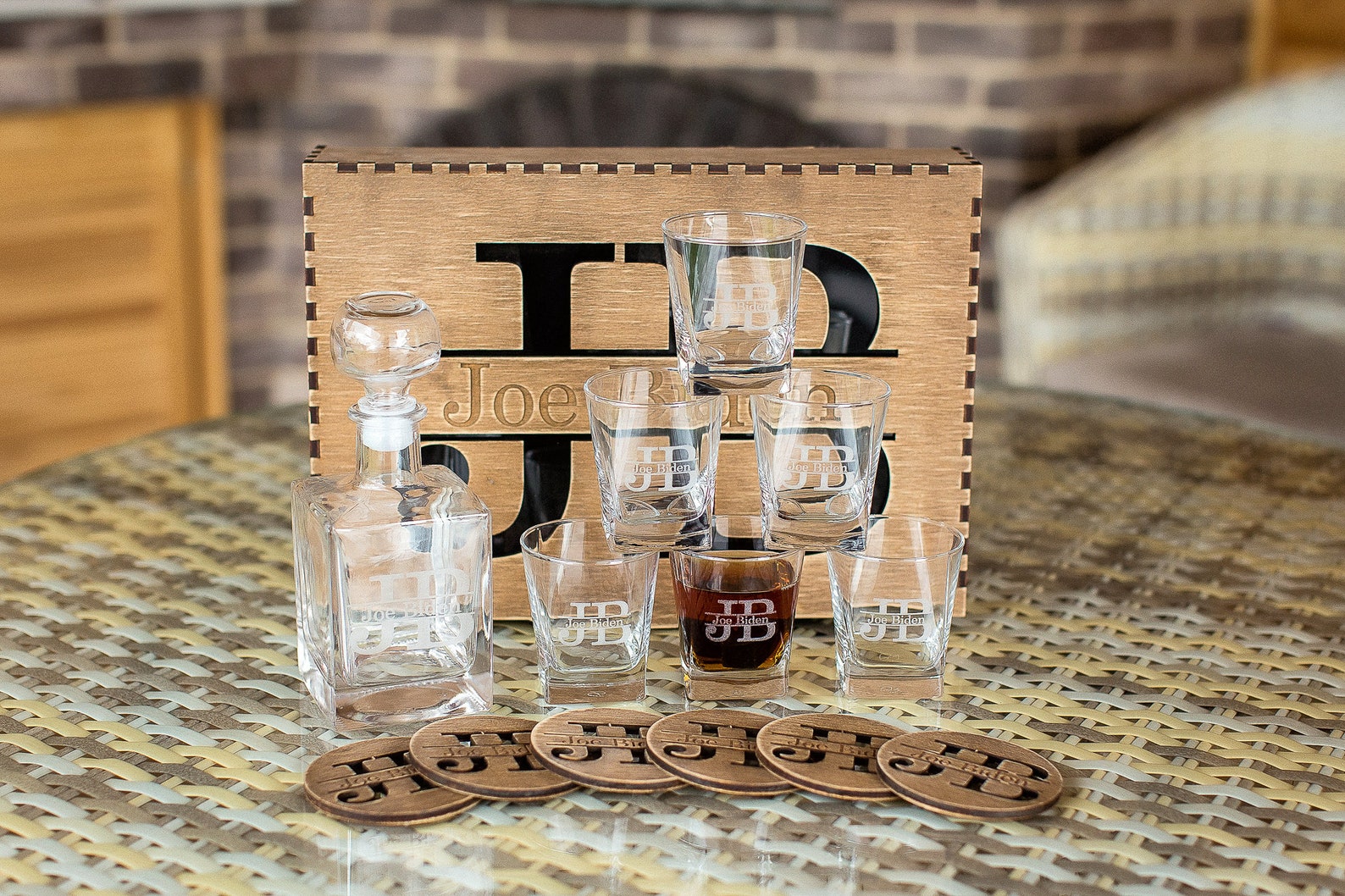 Whiskey Glasses, Whiskey Decanter Set, Bourbon Stones, Bourbon Glasses ...