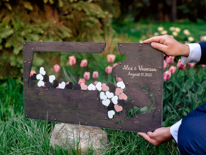 Texas Shape Wedding Guest Book Wedding Guest Book - Etsy