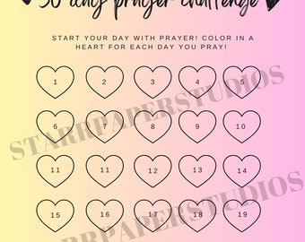 30 Day Printable Prayer Challenge | Prayer Tracker| Prayer Planner ...