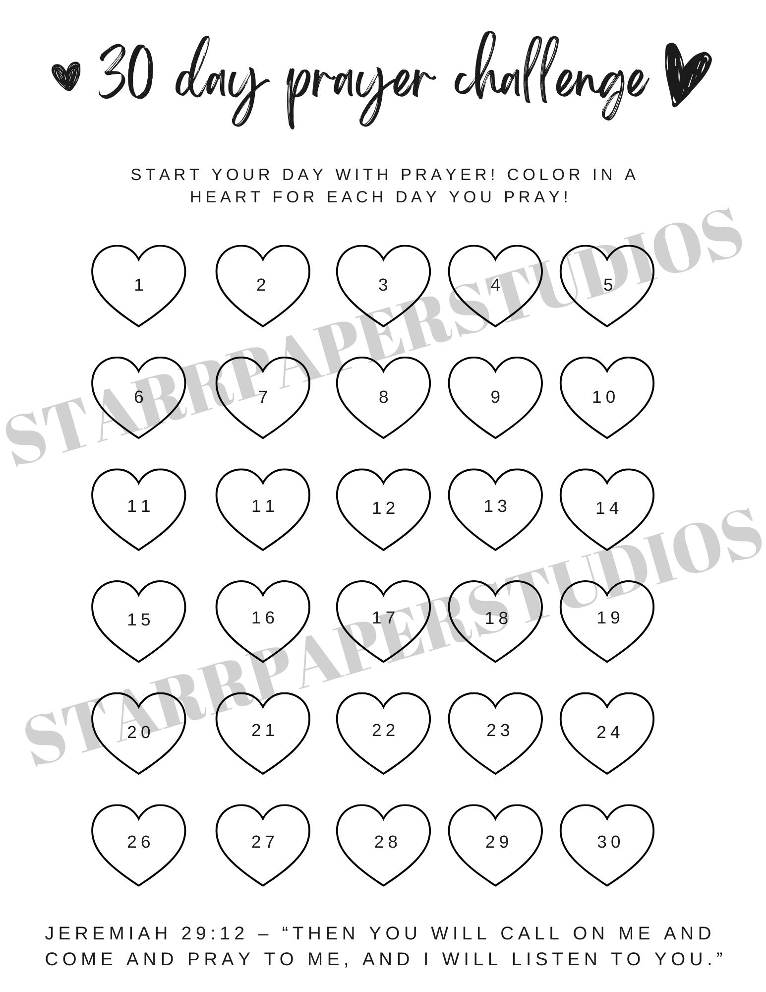 30 Day Prayer Challenge - Etsy