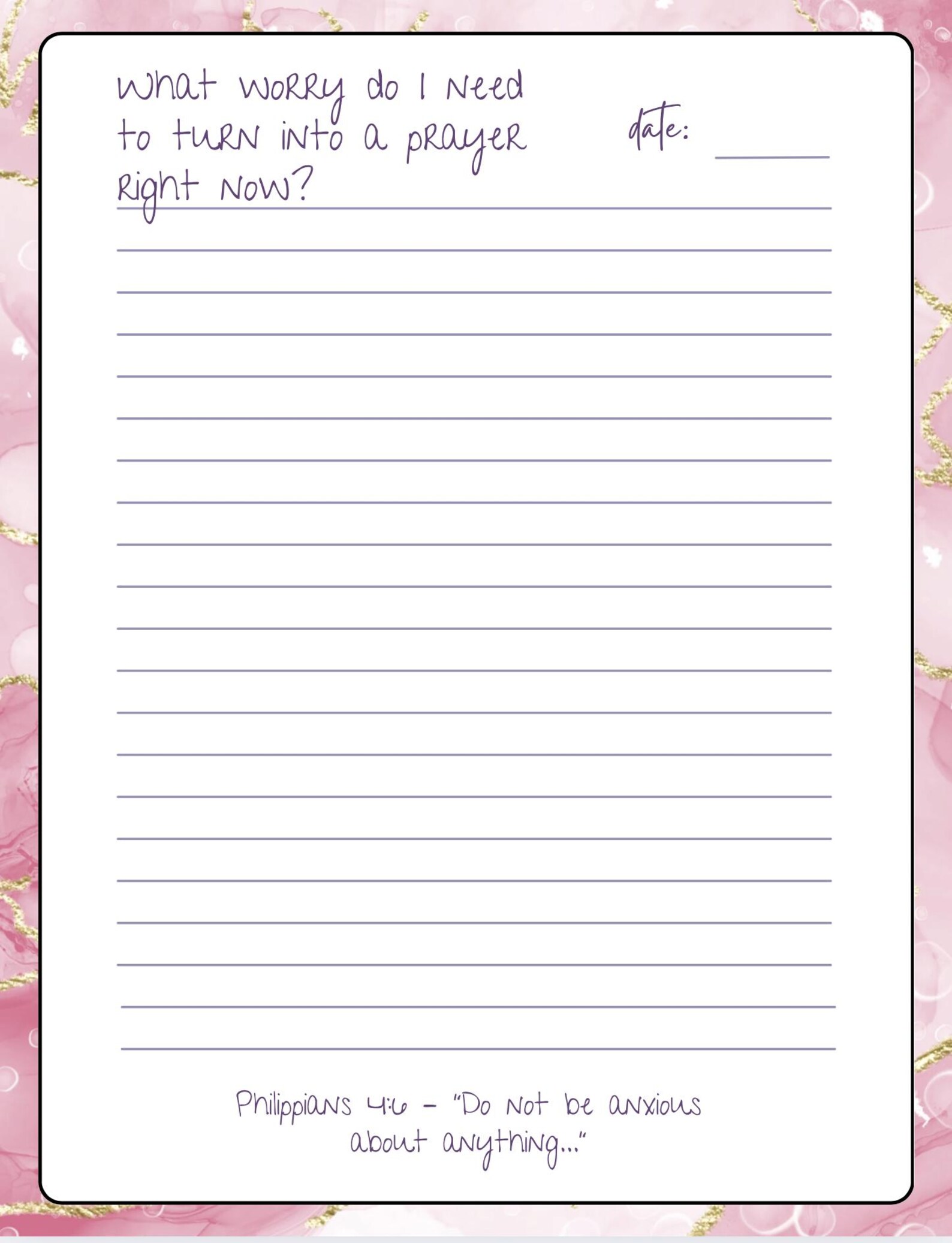 30-day Prayer Journal With Scriptures & Guided Questions | Printable ...