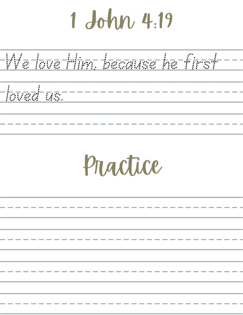 15 Bible Verses Tracing Sheets Digital Download Tracing - Etsy