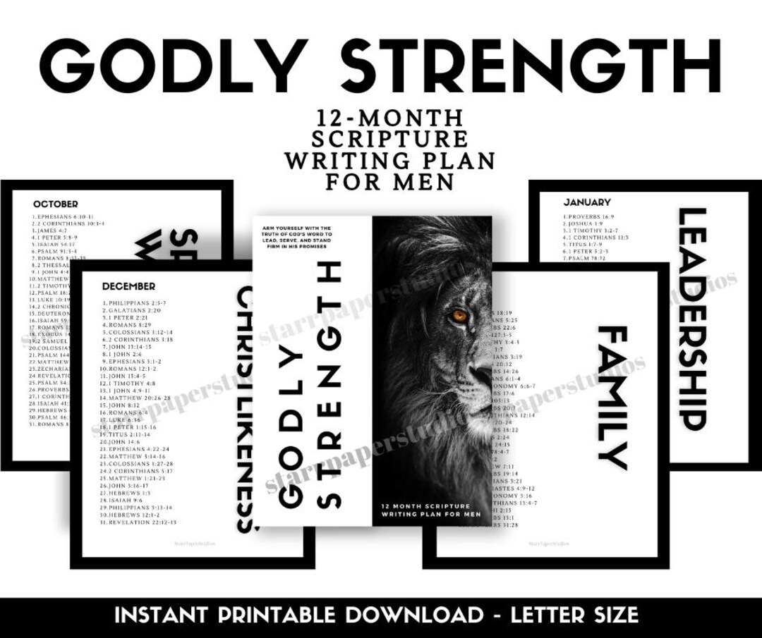 2025 Scripture Writing Plan for MEN | PRINTABLE - Etsy