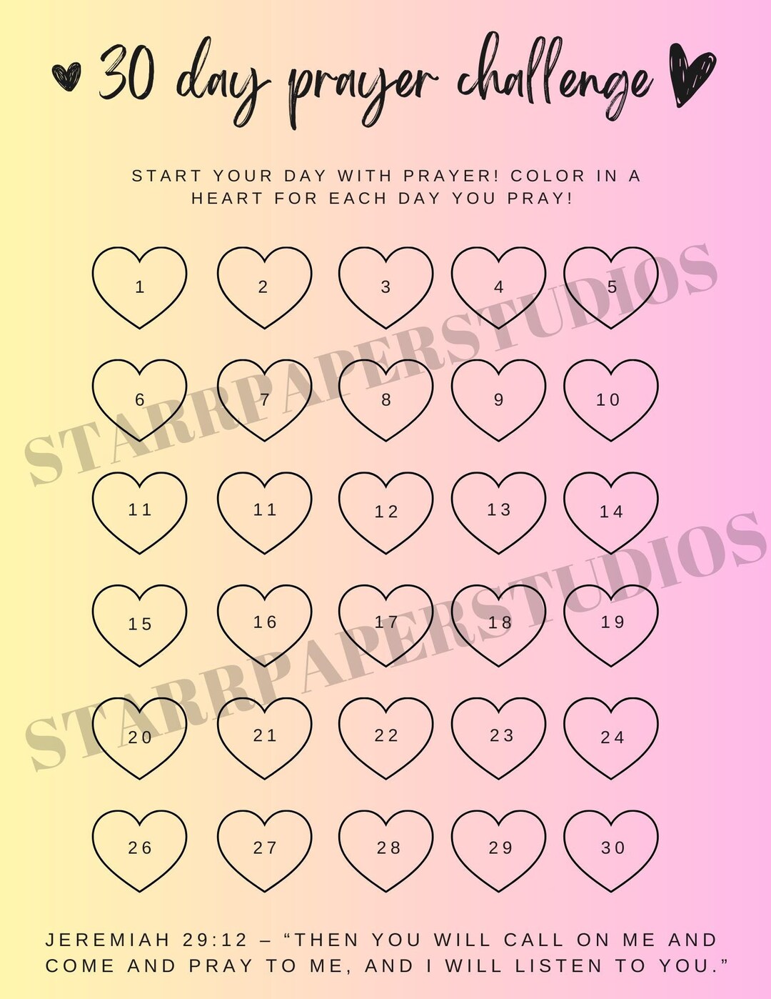 30 Day Prayer Challenge - Etsy