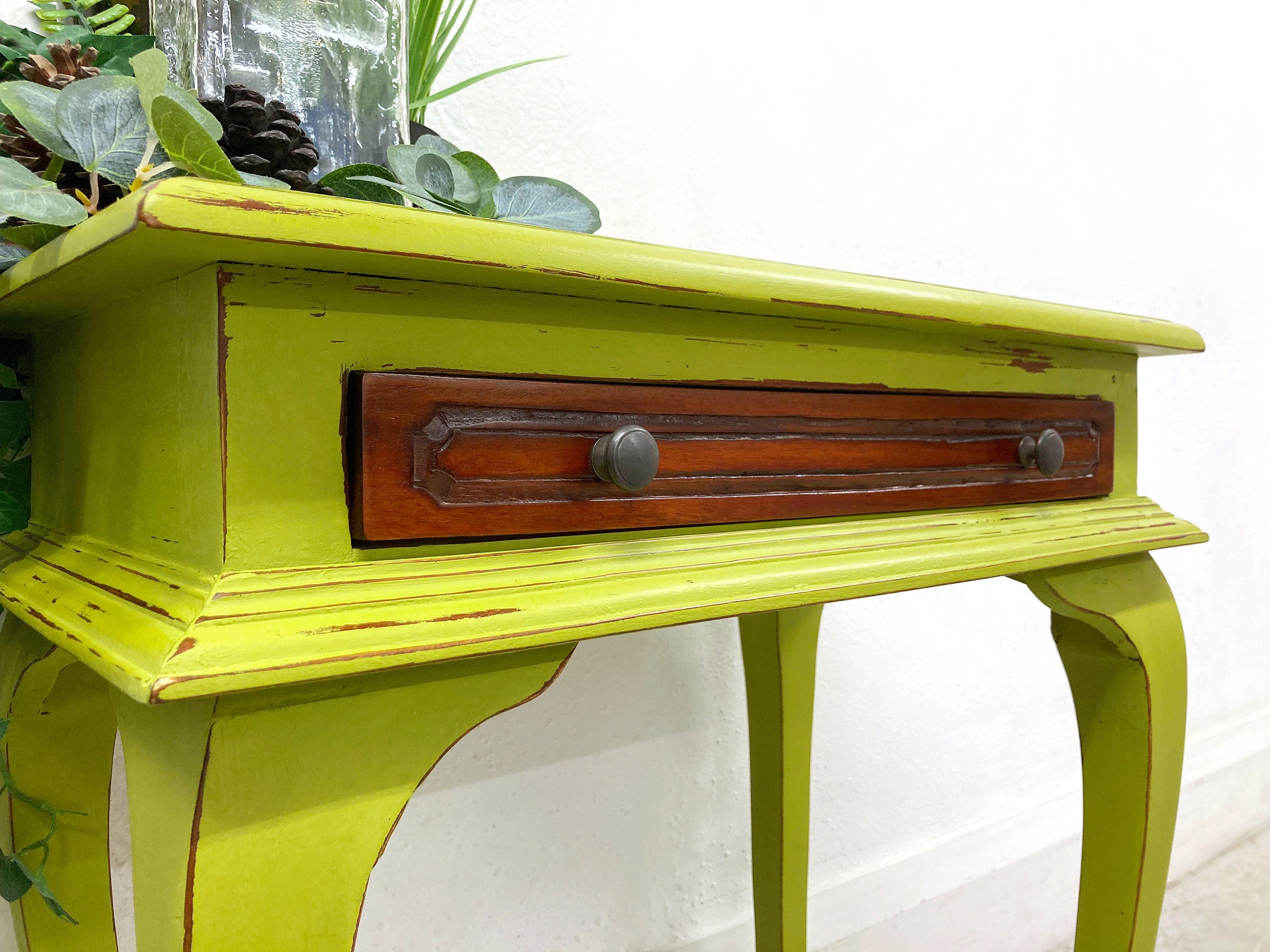 Console Table. Green Console. Hand Painted Cabriole Leg - Etsy