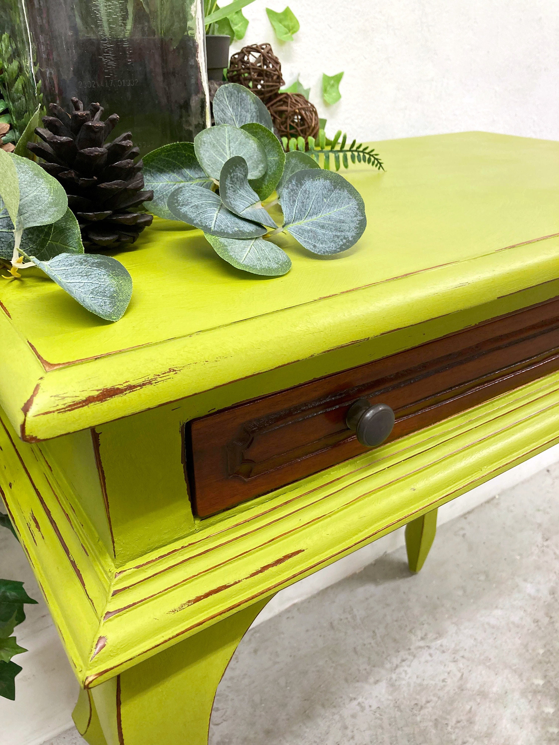 Console Table. Green Console. Hand Painted Cabriole Leg - Etsy