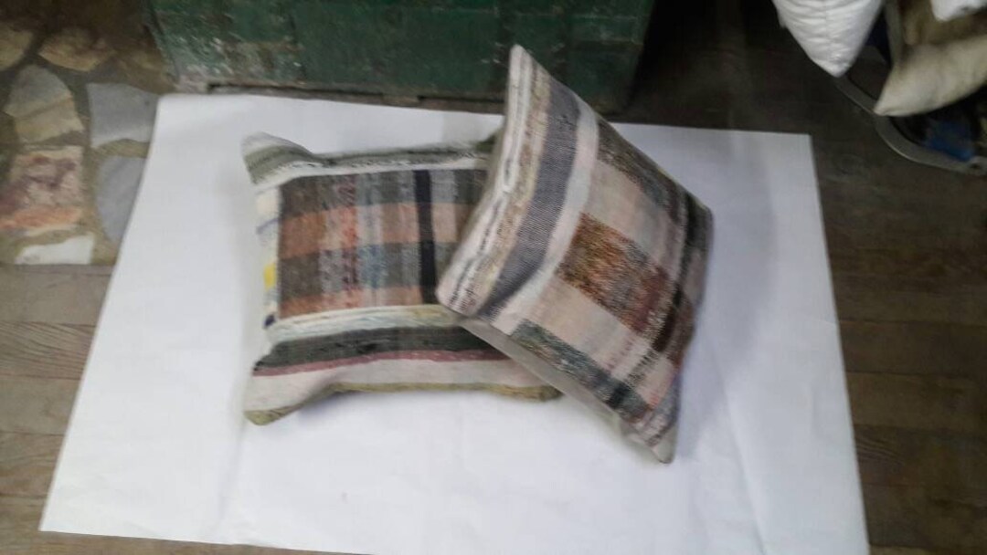 Personalized Pillow Rag Rug, Cushion Patch Set 2 Pillow Covers,20x20inc ...