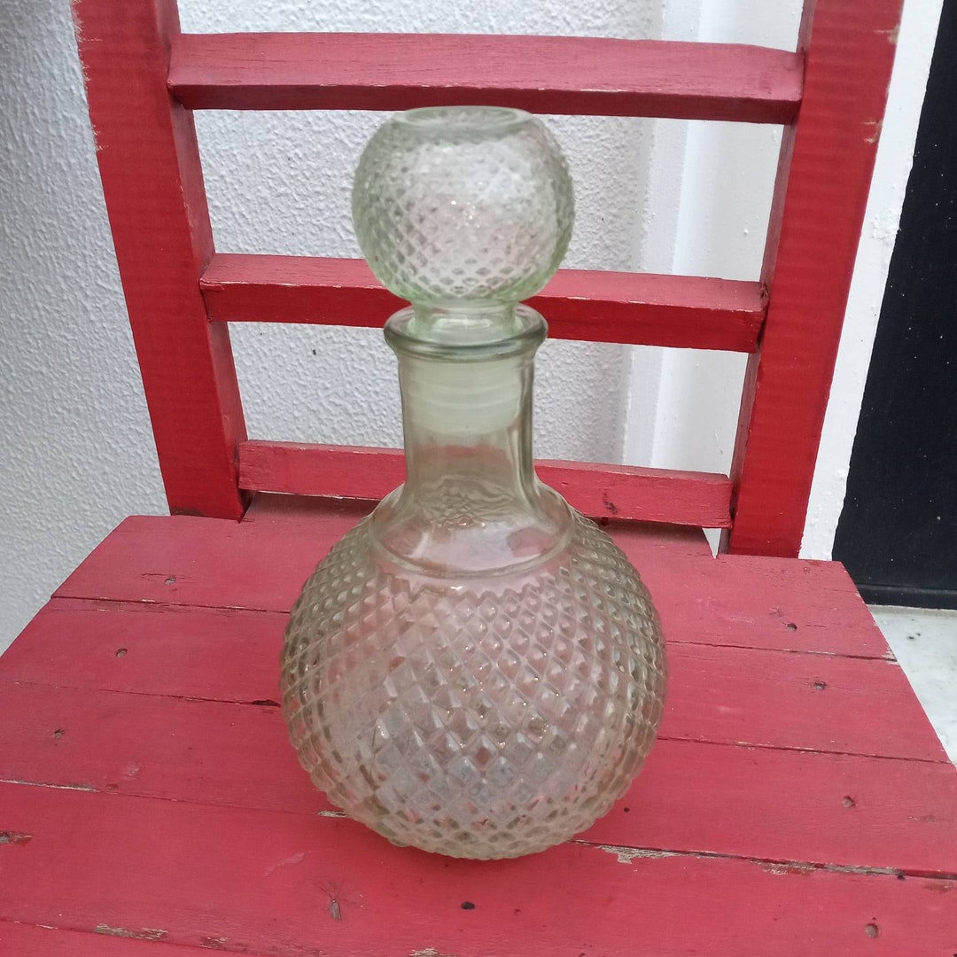 Antique Carafe Water Carafe Glass Pitcher Turkish Glass Oriental ...