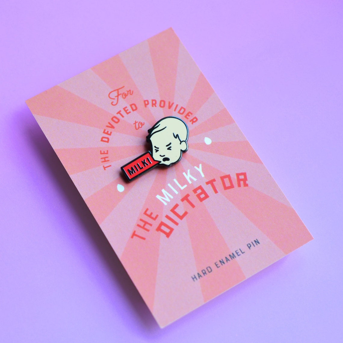 Milky Dictator Pin Gift for Parents Enamel Pin | Etsy