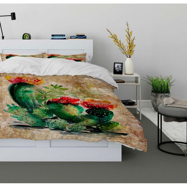 Cactus Bedding Queen - Etsy