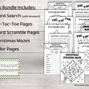 Christmas Activity Bundle for Children | Holiday Learning Worksheets ...