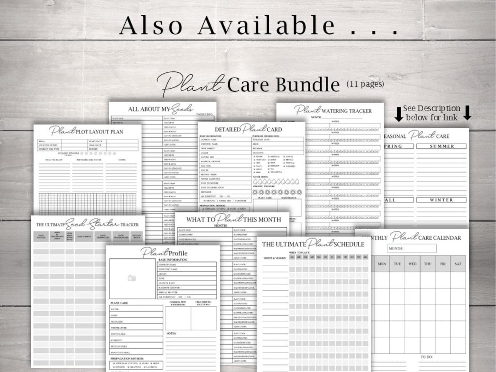 My Plant Profile Guide , House Plant Guide, Gardening Log, Checklist ...