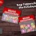 Merry Christmas Red Bag Toppers, DIY Printable Bag Toppers, Sandwich ...