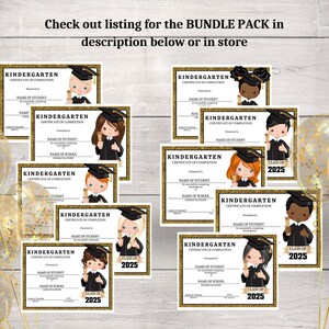 Kindergarten Completion Award Bundle Pack, Graduation Achievement ...