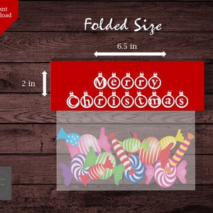 Merry Christmas Red Bag Toppers, DIY Printable Bag Toppers, Sandwich ...