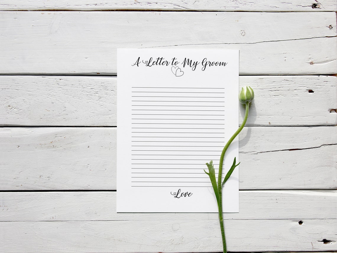 A Letter to My Bride and Groom, Perfect Wedding Day Gift, Romantic ...