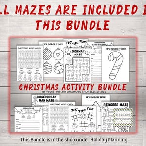 Christmas Maze Activities for Children | Fine Motor Skills Worksheets ...