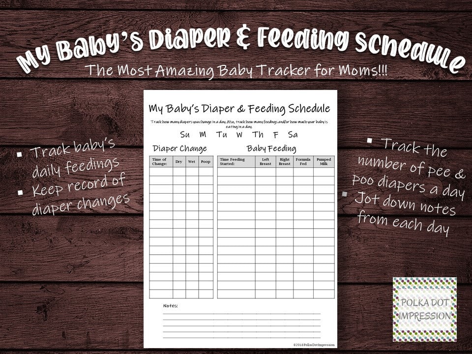 My Baby’s Diaper and Feeding Schedule, Track Baby Daily Intake, Record ...
