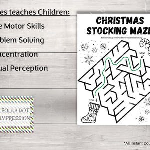 Christmas Maze Activities for Children | Fine Motor Skills Worksheets ...