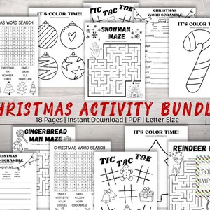 Christmas Activity Bundle for Children | Holiday Learning Worksheets ...