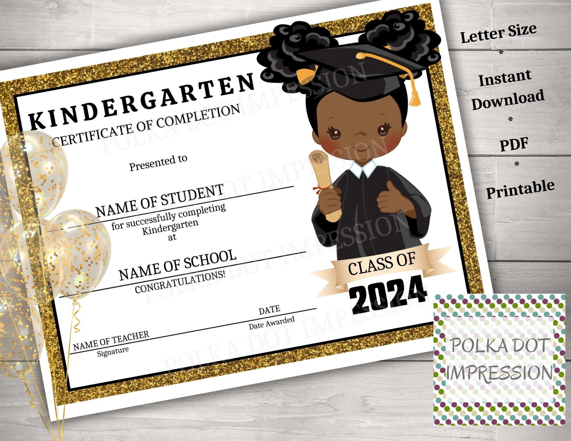 Kindergarten Completion Award Bundle Pack, Graduation Achievement ...