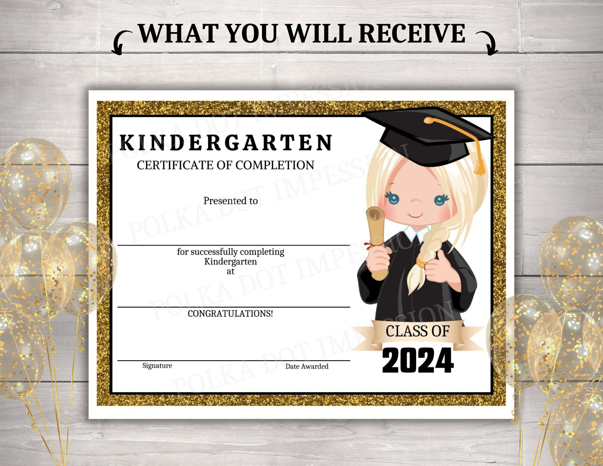 Kindergarten Completion Award Bundle Pack, Graduation Achievement ...