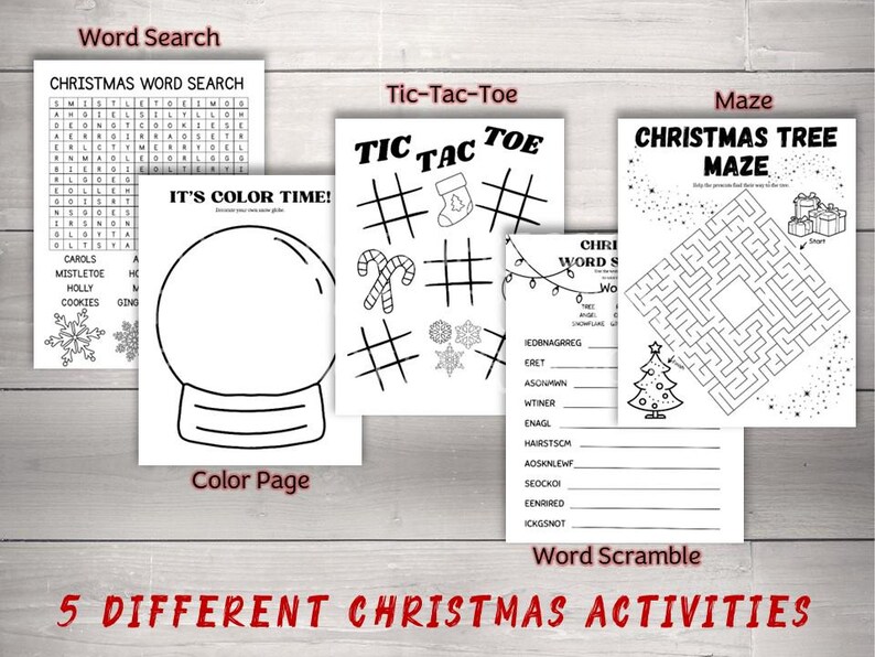 Christmas Activity Bundle for Children | Holiday Learning Worksheets ...