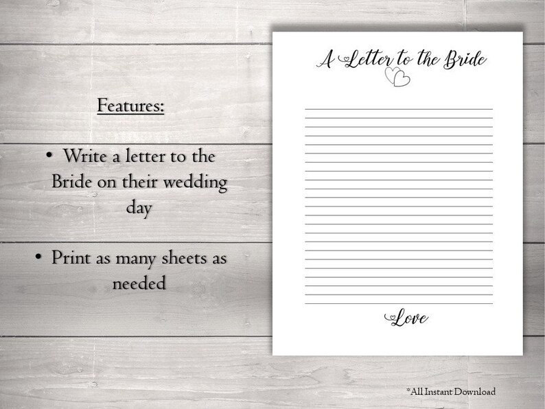 A Letter to the Bride to Give on Their Special Day, Perfect Wedding Day ...