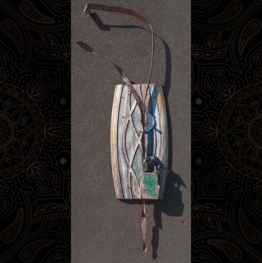 Unique Crow Sculpture and Industrial Objects Mixed Media Assemblage ...