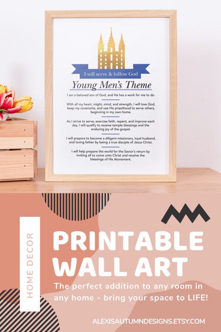 LDS Updated Young Men's Theme LDS Young Mens Print LDS - Etsy