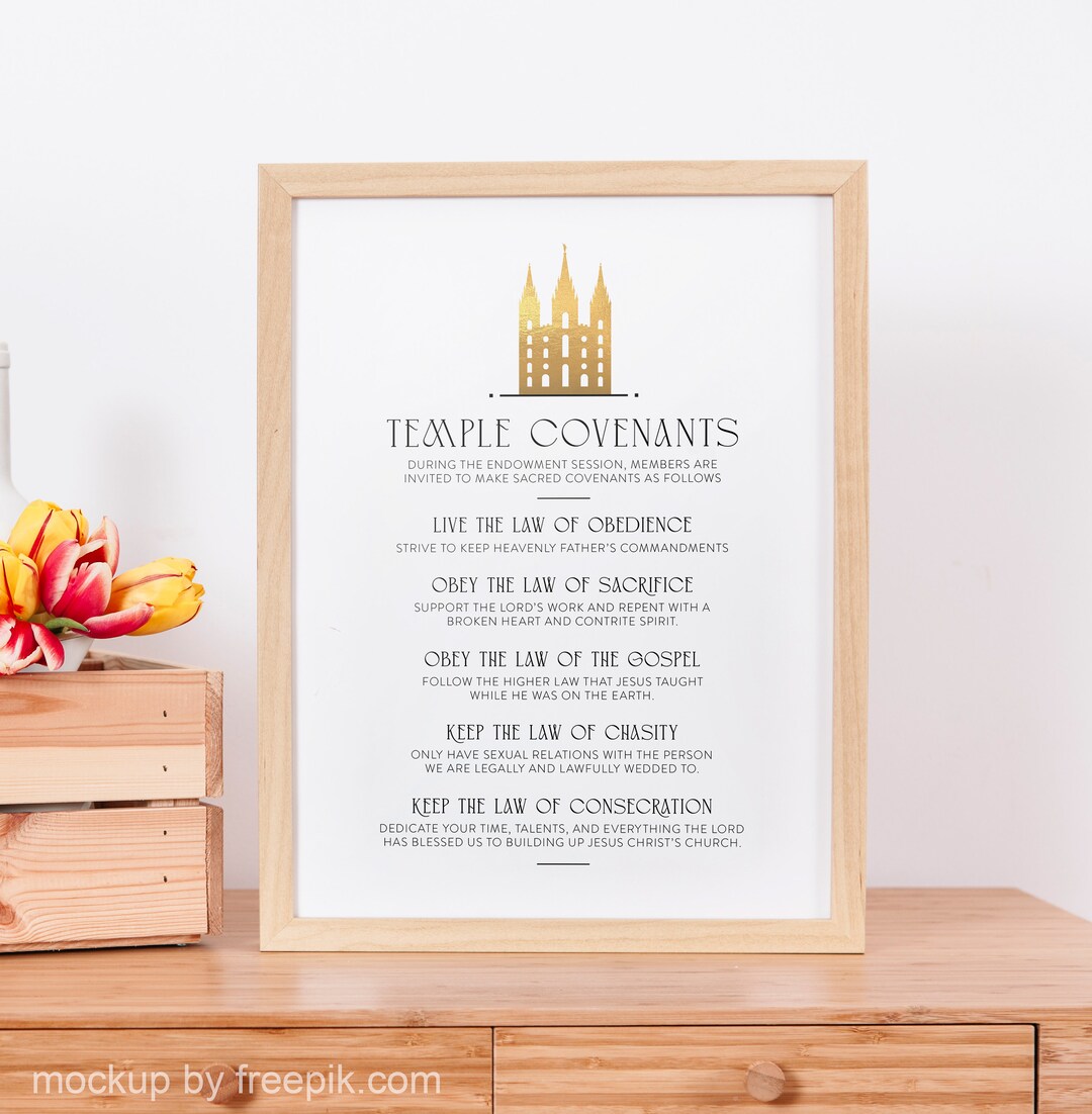 LDS My Temple Covenants - LDS Endowment Promises Print - Temple ...