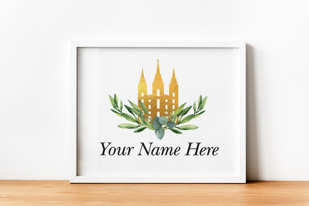 Personalized - LDS Temple Name Print - Lds Baptism Print - LDS ...