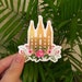 LDS Gold Temple Pink Floral Sticker Waterproof - Etsy