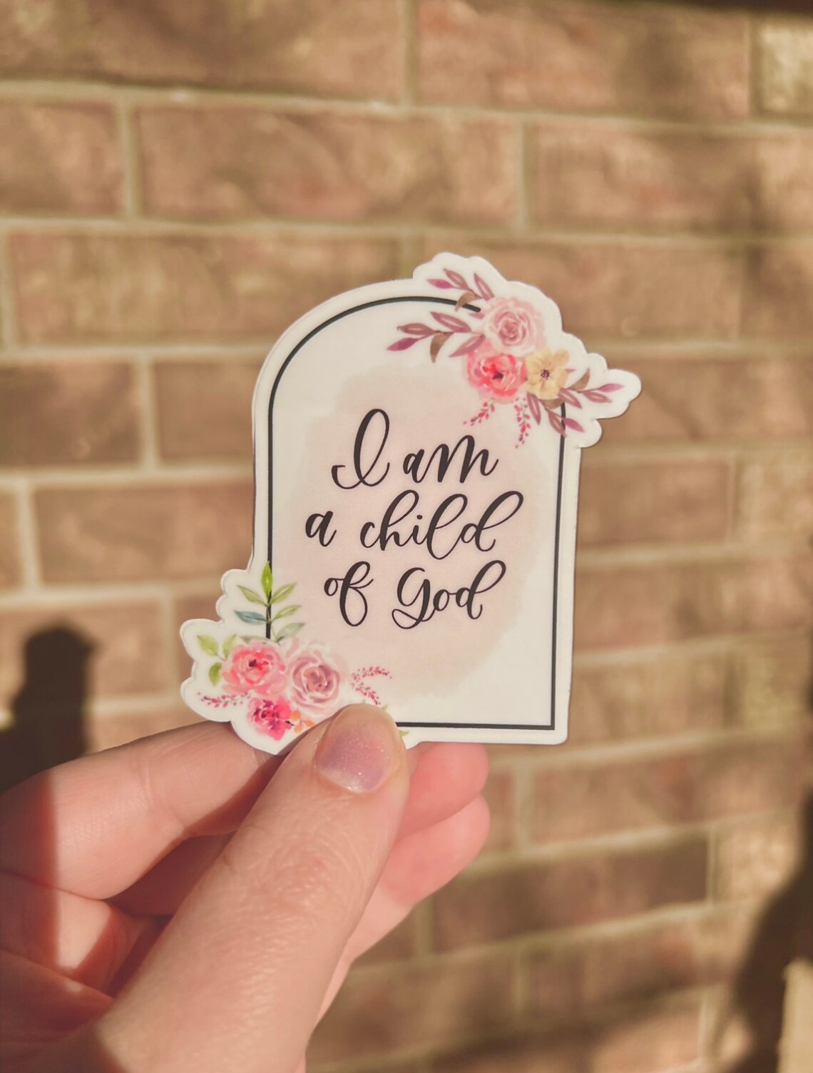 I Am a Child of God Sticker Pink Floral Arch Decal LDS Child - Etsy