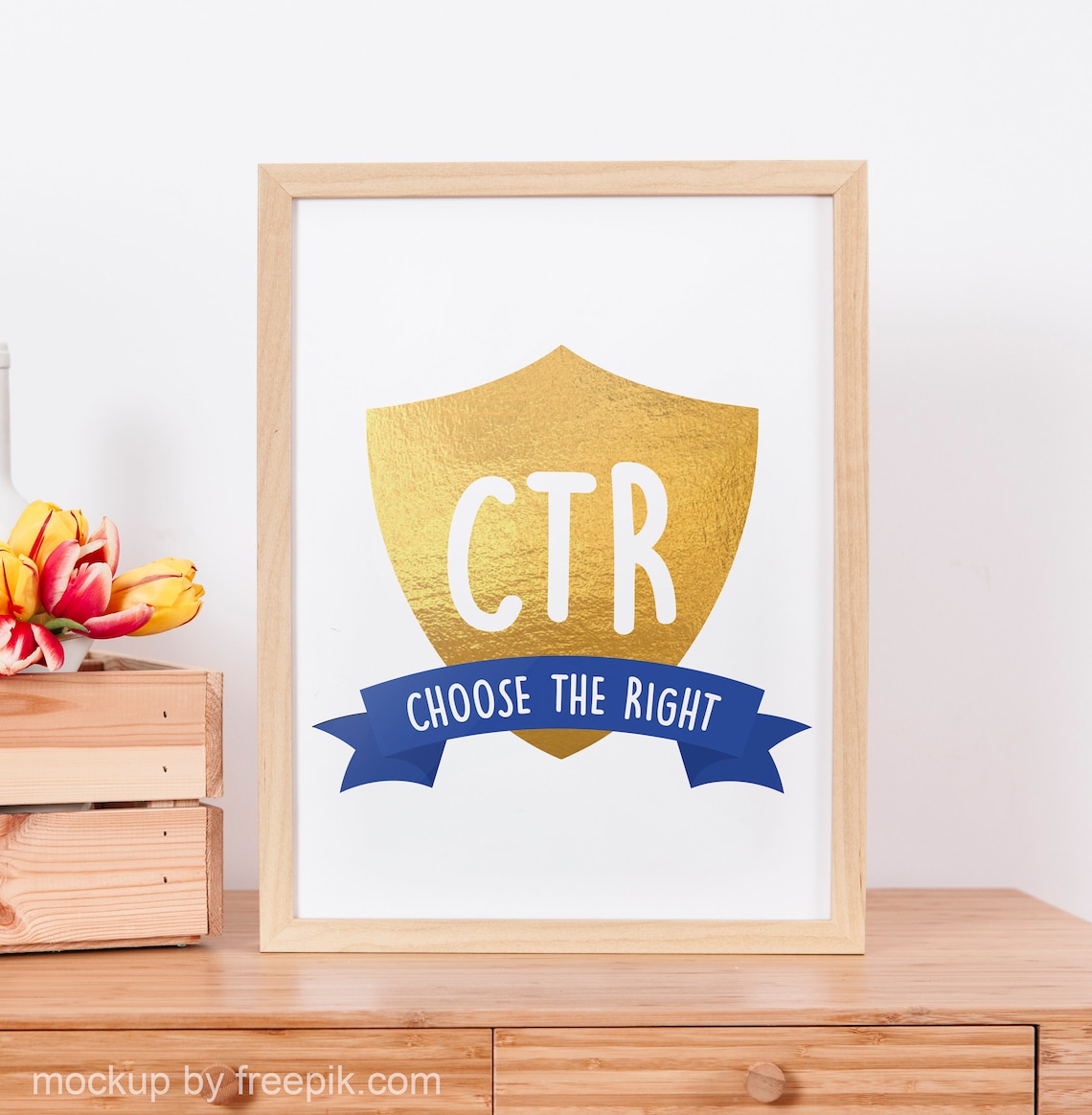 Blue Banner CTR LDS Printable, Faux Gold Foil Lds Ctr Shield, LDS ...