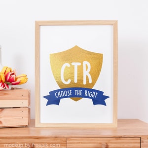 Blue Banner CTR LDS Printable, Faux Gold Foil Lds Ctr Shield, LDS ...