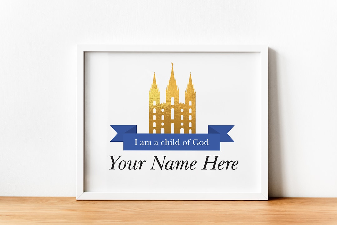 Personalized LDS Temple Name Print Lds Boys Baptism Print - Etsy