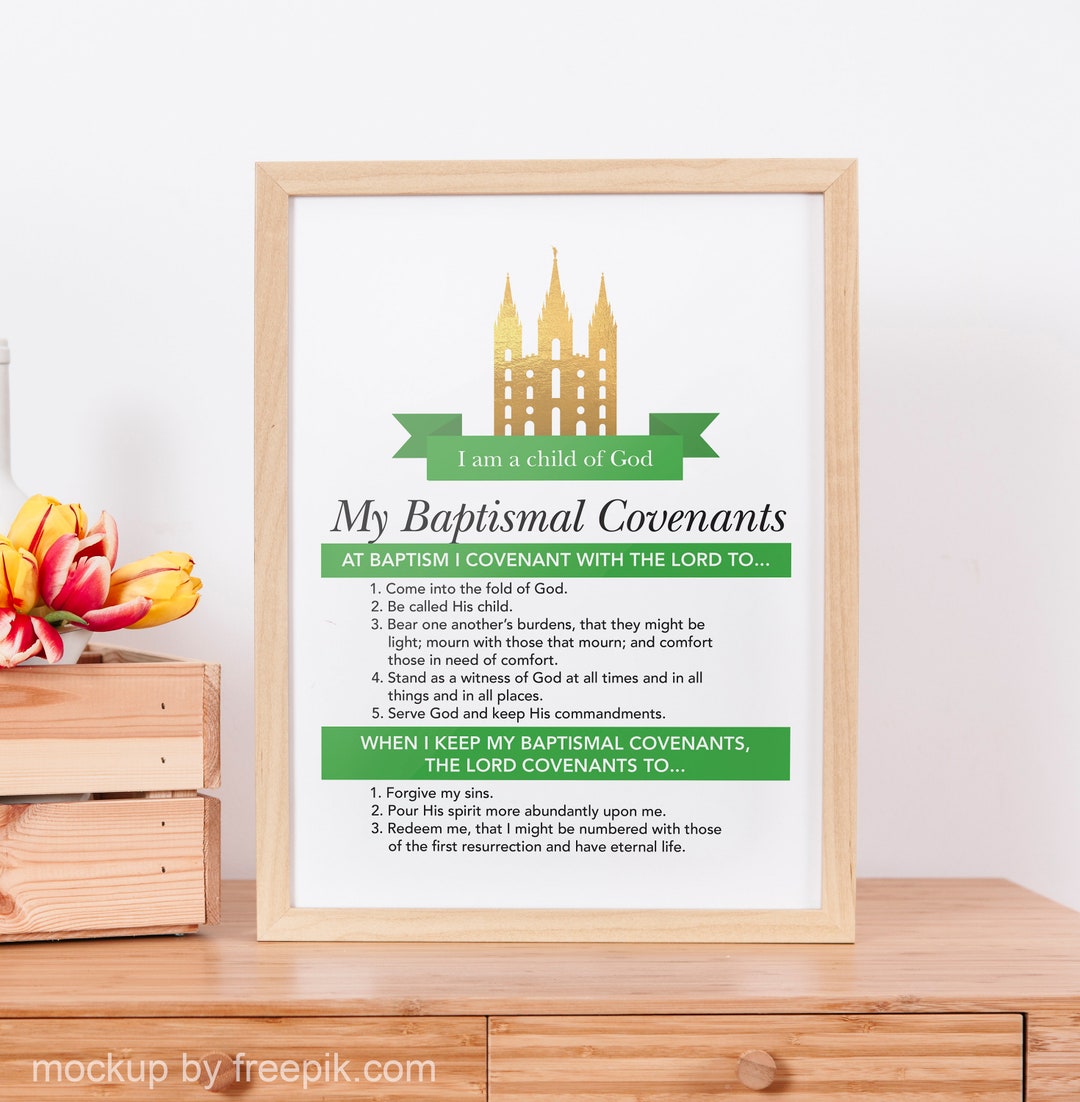 LDS My Baptismal Covenants - Instant Download Wall Art Printable - LDS ...