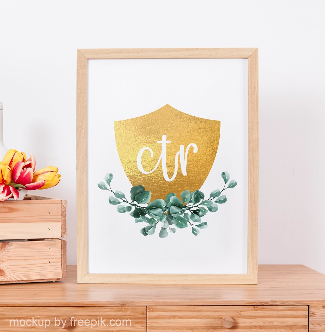 Eucalyptus CTR LDS Printable, Faux Gold Foil Lds Ctr Shield, LDS ...