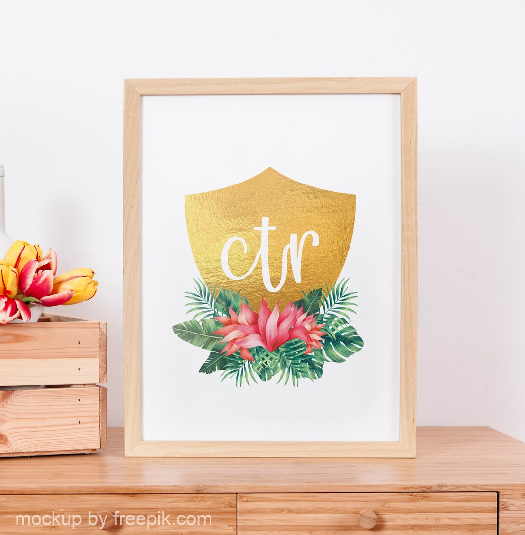 Escudo LDS CTR Impresión de escudo CTR floral tropical Tropical Elija ...