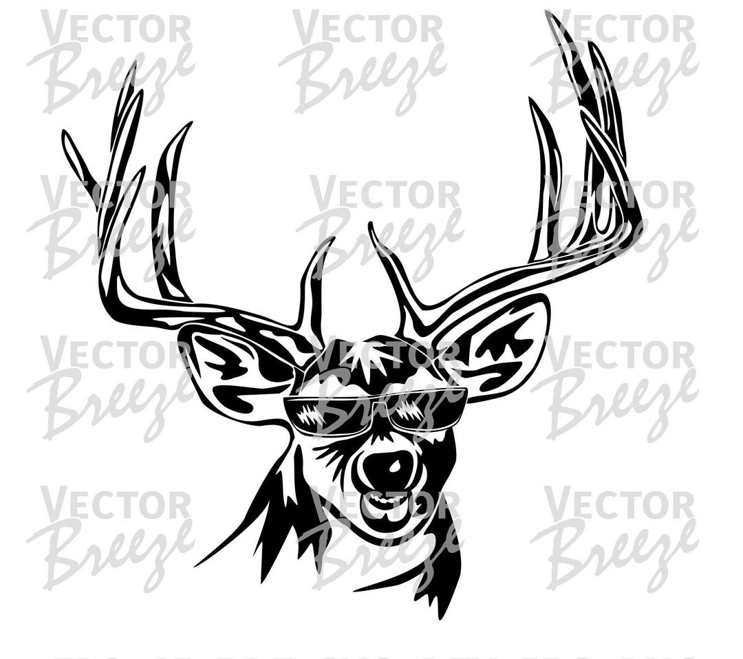 Funny Smiling Happy Deer With Sunglasses Shades Original - Etsy