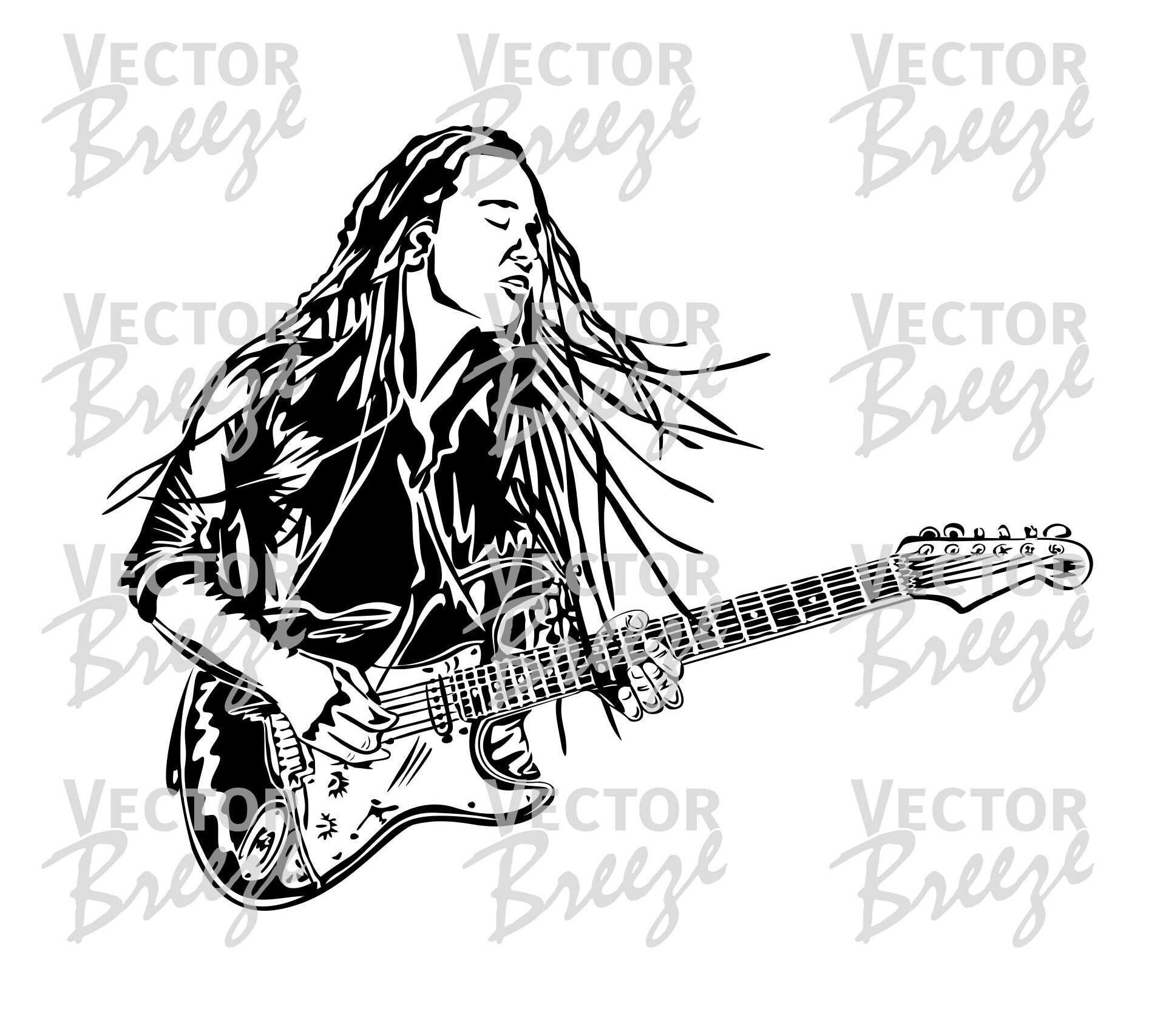 Hands Playing Guitar Sketch