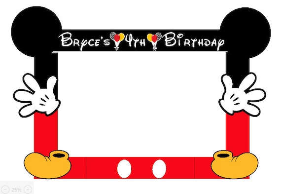 Mickey Mouse photo booth frame | Etsy