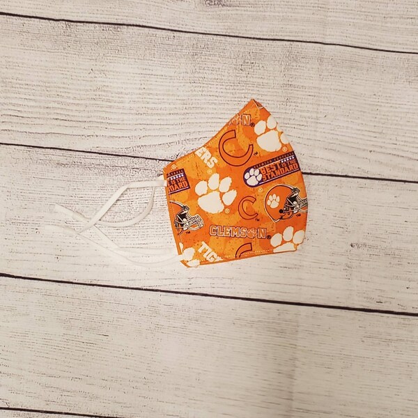 Clemson Mask - Etsy