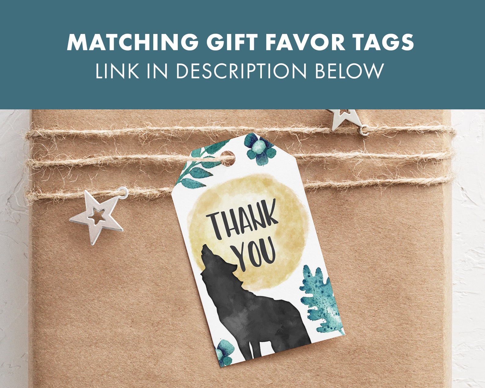 Wolf Theme Birthday Party Invitation Template Howling Wolf | Etsy