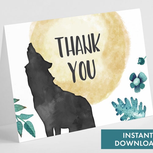 Wolf Theme Baby Shower Birthday Party Thank You Gift Tags - Etsy