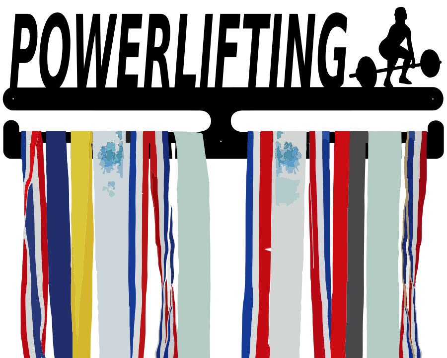 Female Powerlifting Medal Hanger - Powerlifting Award Display - Etsy