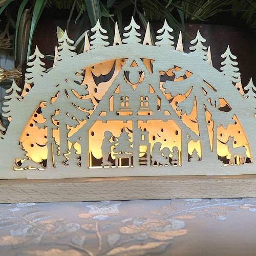 Schwibbogen German Candle Arch. Lighted German Candle Arch - Etsy