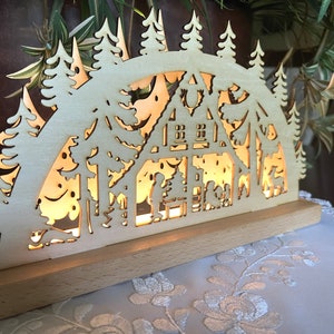 Schwibbogen, German Candle Arch, Lighted German Candle Arch, Christmas ...