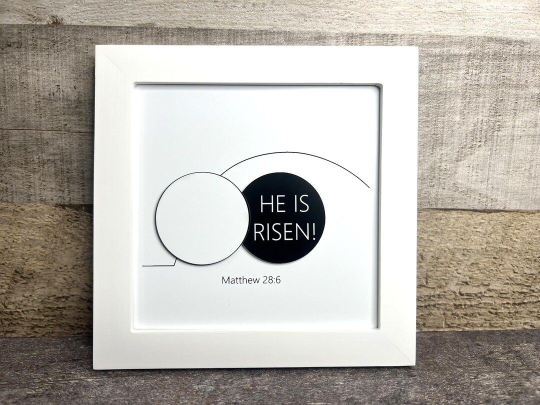 He is Risen, Easter Theme Plaque, Matthew 28:6, Easter Gift, Religious ...